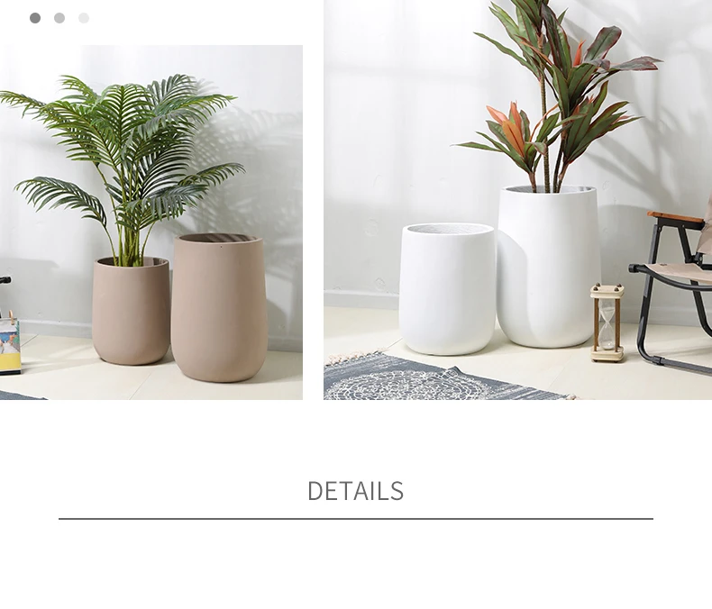 Minimalistic Custom Color Garden Decoration Terracotta Cement Planters ...