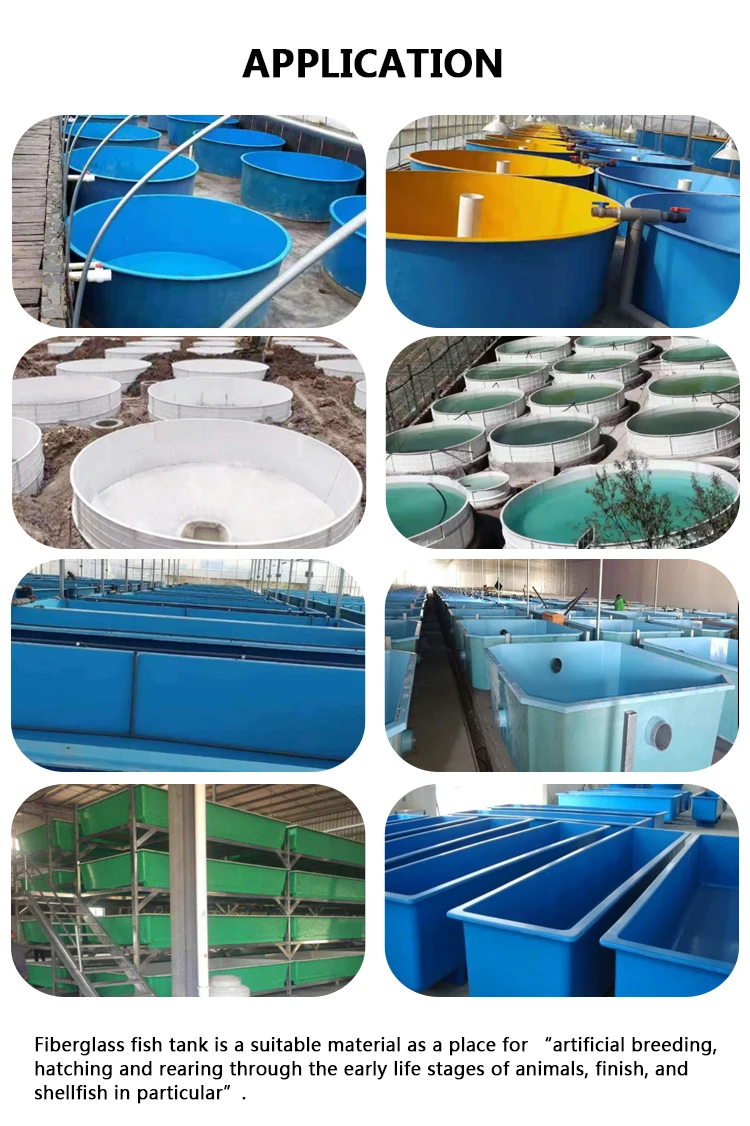Factory Custom Commercial Fish Farming Tank Square Big Aquarium Fish ...