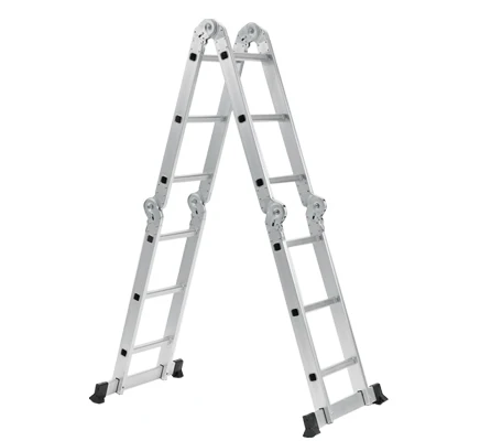 Folding Aluminum Multifunctional Ladder 4x3 Telescopic Extension ...