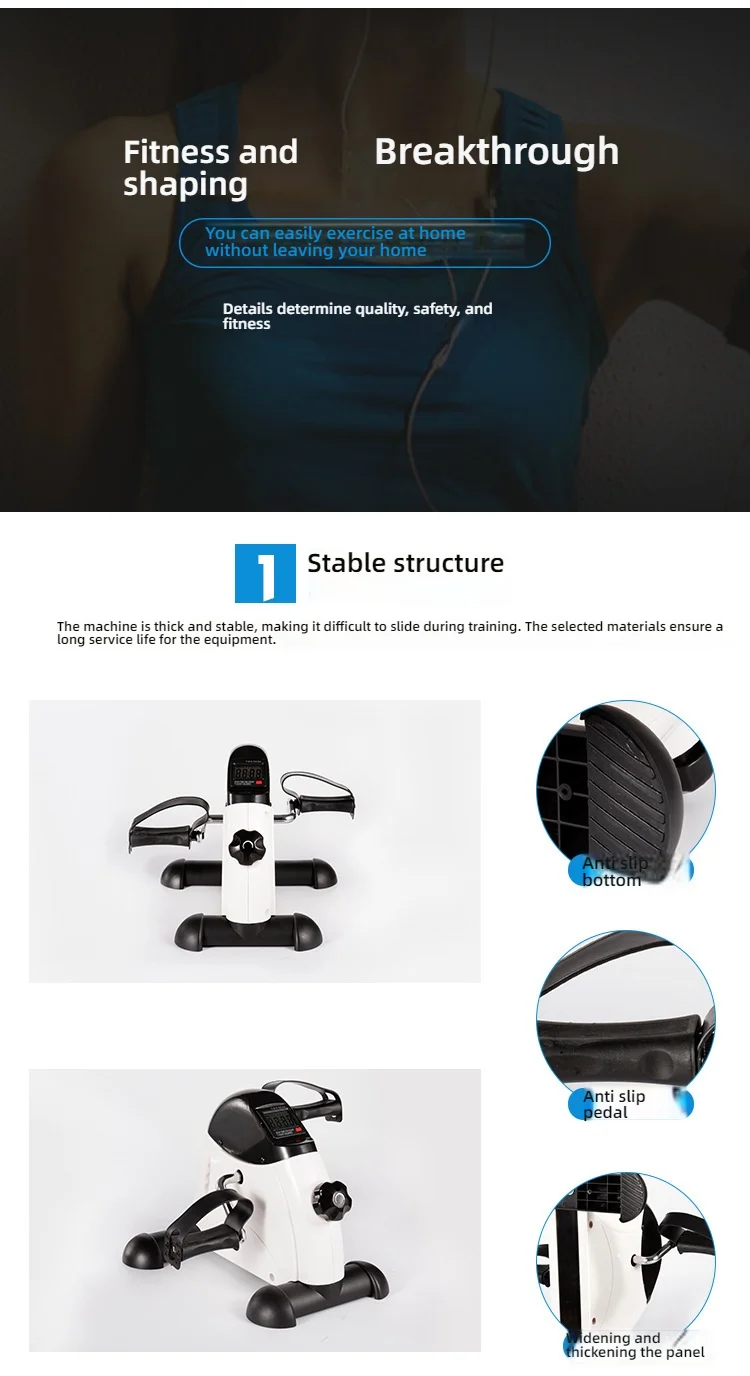 Mini Workout Under Desk Pedal Exerciser Bike with Calorie Tracker ...