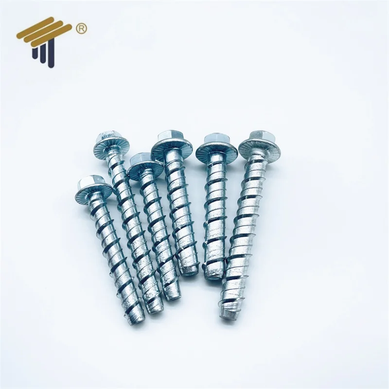 Hex Flange Threaded Rod Anchor Masonry Screws Self Drilling Concrete ...