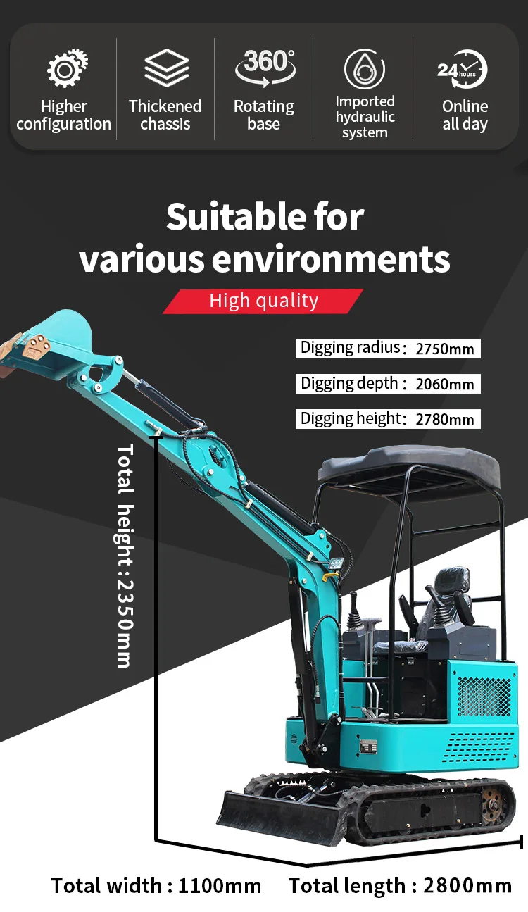 Rippa Mini Excavator - 1.8 Ton Hydraulic Power & Precision