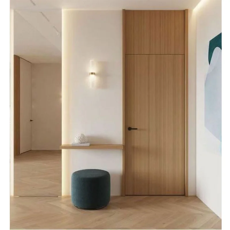 Mdf Laminated Wood Internal Hidden Door Sound Proof Modern Design For ...