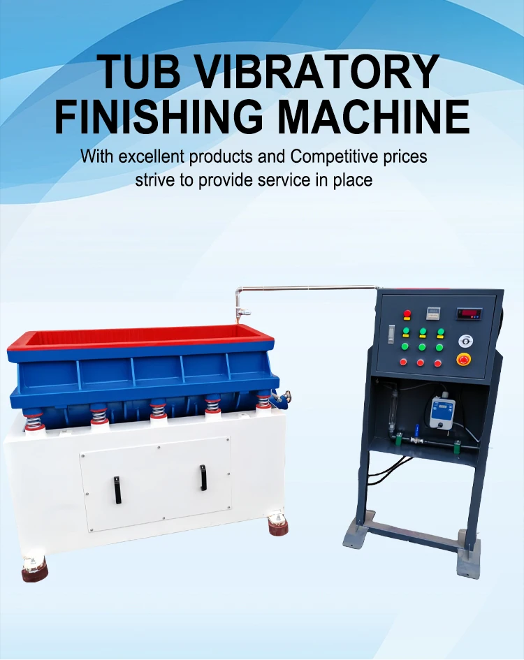 Tub Trough U ShapeVibratory Polishing Deburring Machine Mass Finishing ...