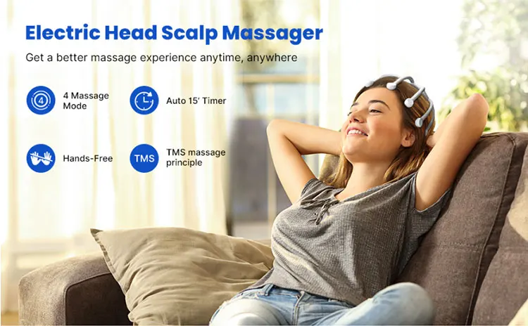 Octopus Scalp Brain Relax Vibrator Relief Massage Scalp Machine ...