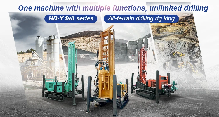 For Mining Vital Deep Hole Equipment HD-200Y 200m Heavy-Duty Hydraulic Water Well Drilling Rig ...