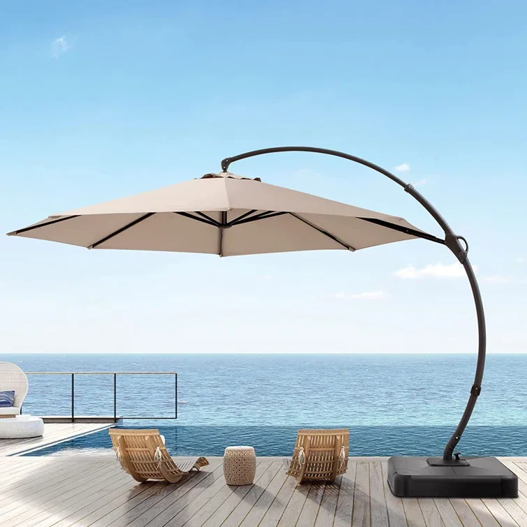 Modern Design Outdoor Garden Patio Umbrella Aluminum Frame Sun Parasol ...