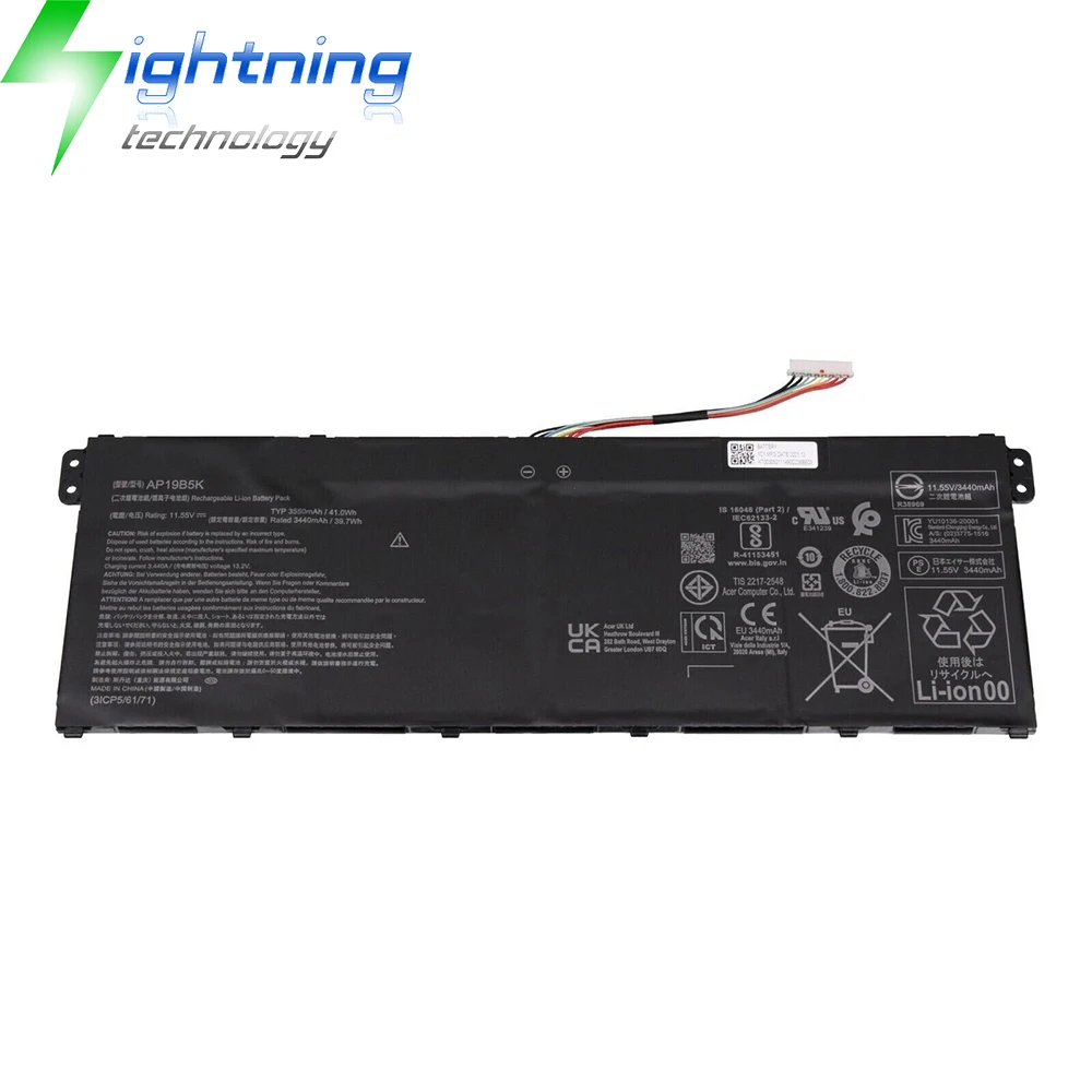 New Genuine Original Ap19b5k 11.55v 41wh Laptop Battery For Acer ...