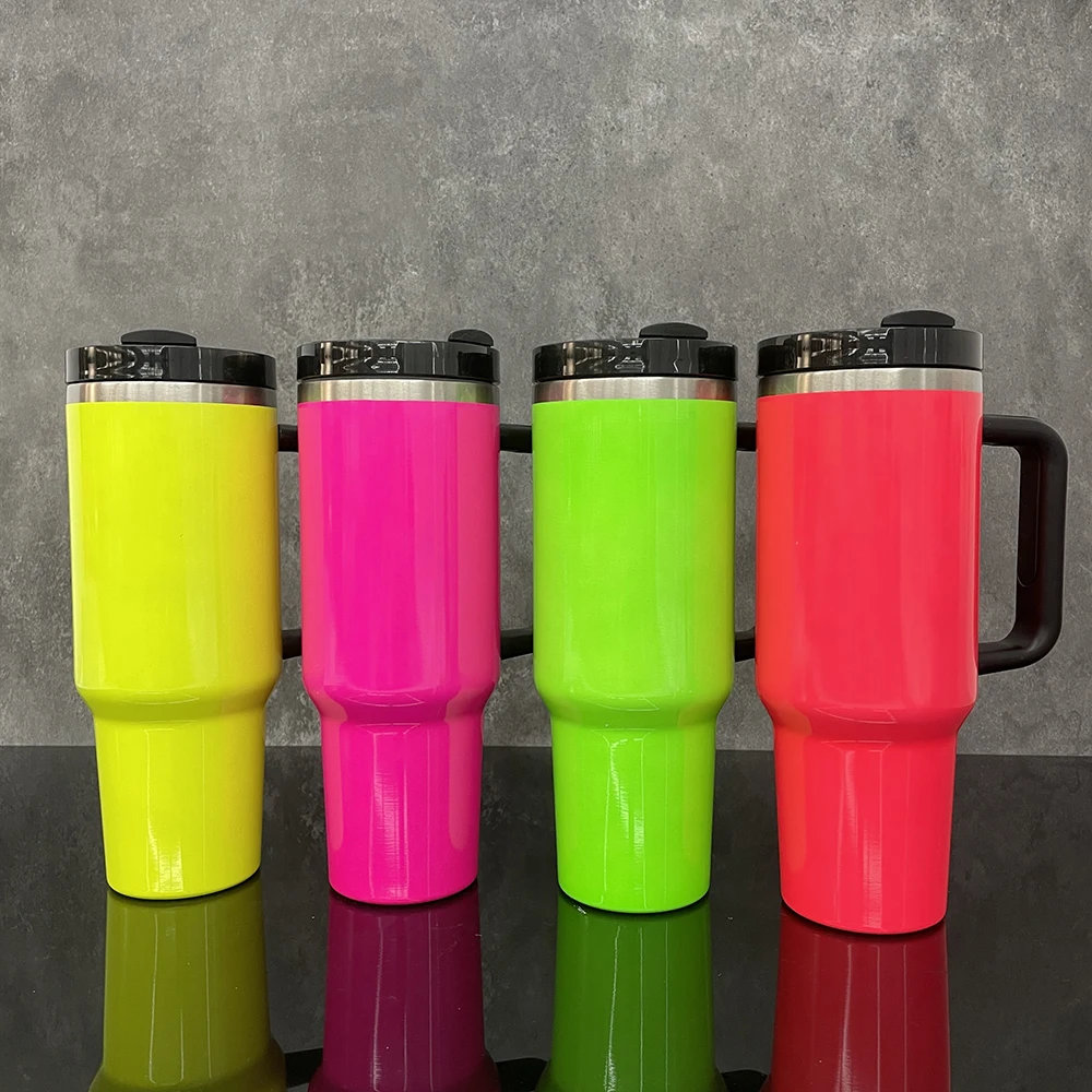 Usa Warehouse 40oz Blank Sublimation Neon Colors Pink Yellow Green 30oz ...