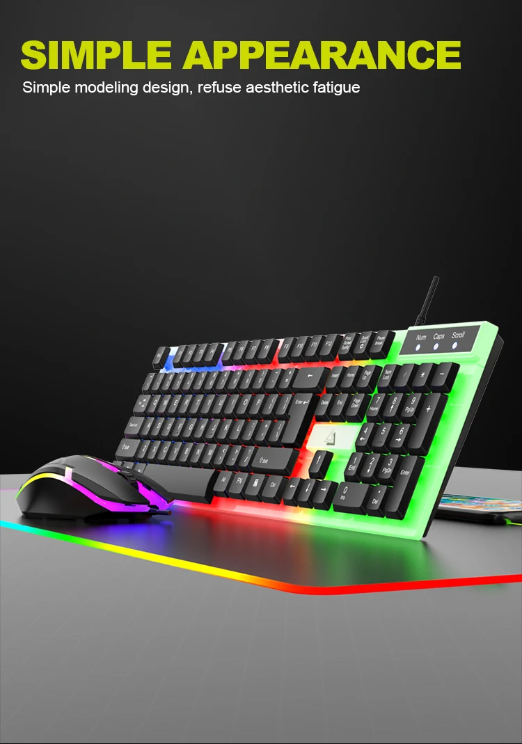 In Store Rts Cheap Mini Wired Rgb Gaming Keyboard With Mouse And ...