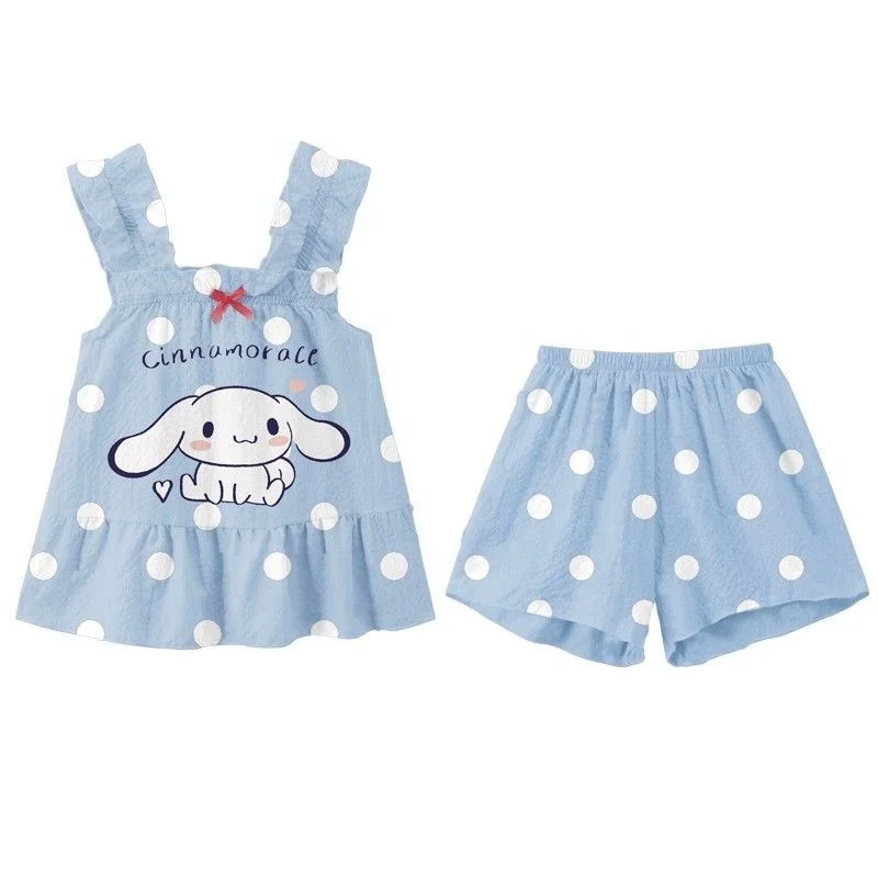 Sanrio Cute Cinnamon Roll Girls Suspenders Pajamas Summer
