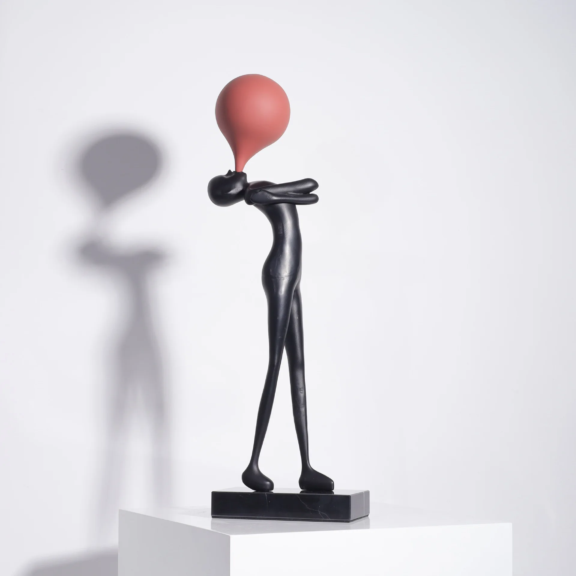 Modern Abstract Sculpture Gifts for Christmas Black Metal Ornaments ...