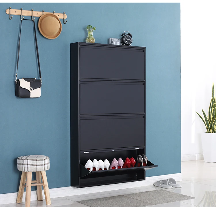 Modern Furniture Steel Shoe Rack Ready Assembled Shoe Cabinet Living ...