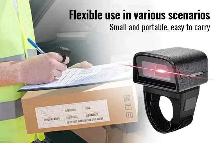 Finger Barcode Scanner 2d Wearable Pdf417 Qr Reader Ring Barcode ...