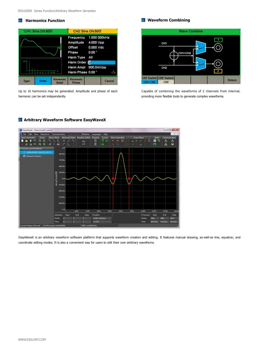 China Siglent RF Analog Function Arbitrary Waveform Signal Source ...