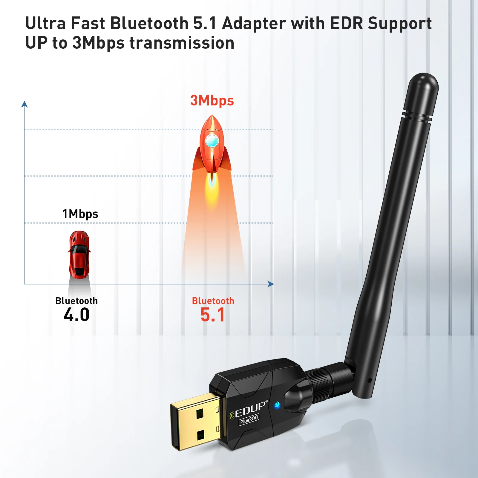 Long Range USB Bluetooth 5.1 Adapter for PC - 200m, EP-B3536Plus
