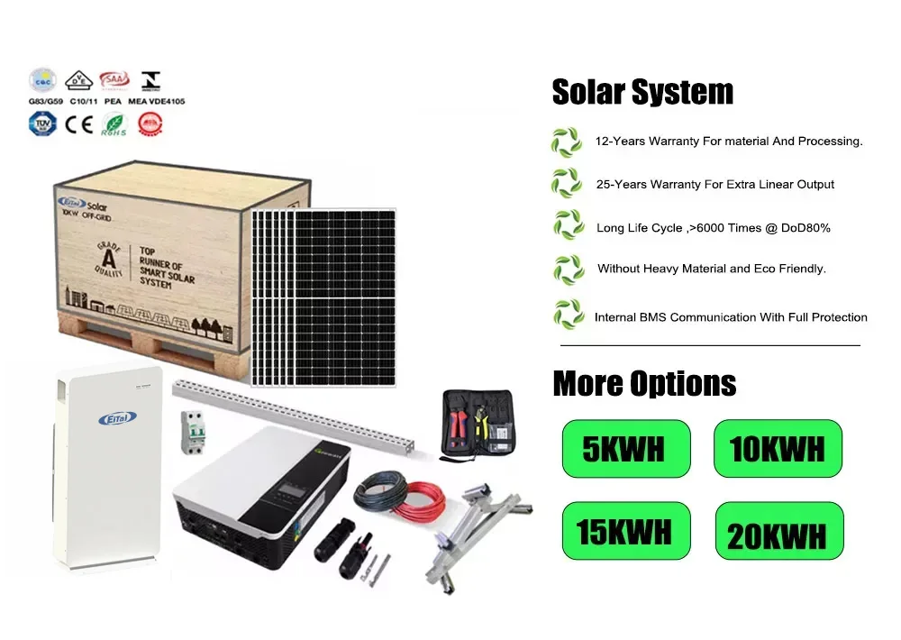 Eitai Solar Panel Off Grid System Complete Kit 220v Single Phase Home ...