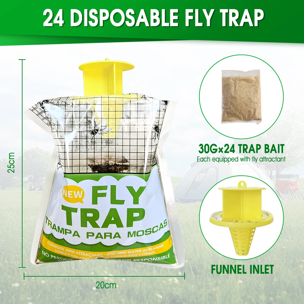 Professional Outdoor Disposable Fly Trap Eco-Friendly Plastic Fruit Fly ...