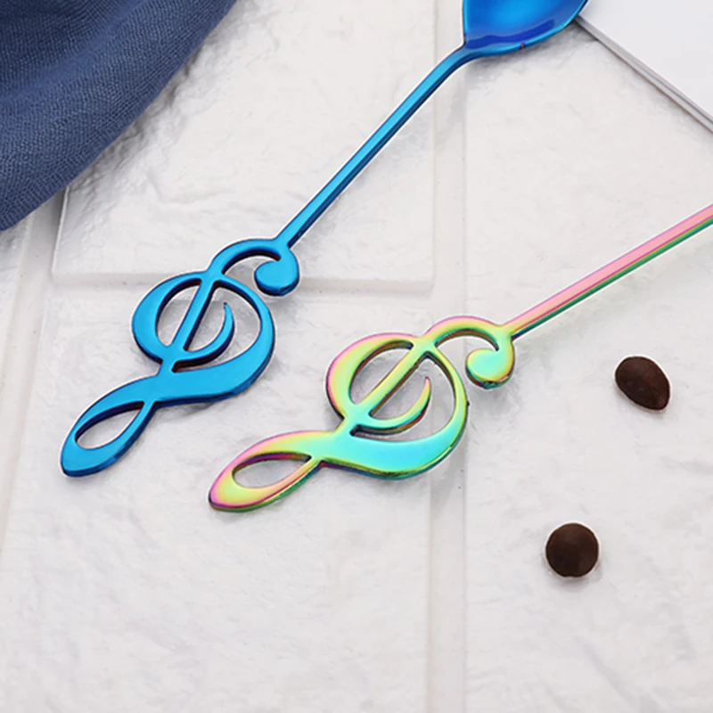 304 Stainless Steel Musical Notes Coffee Spoon Stirring Cup Spoon Music ...