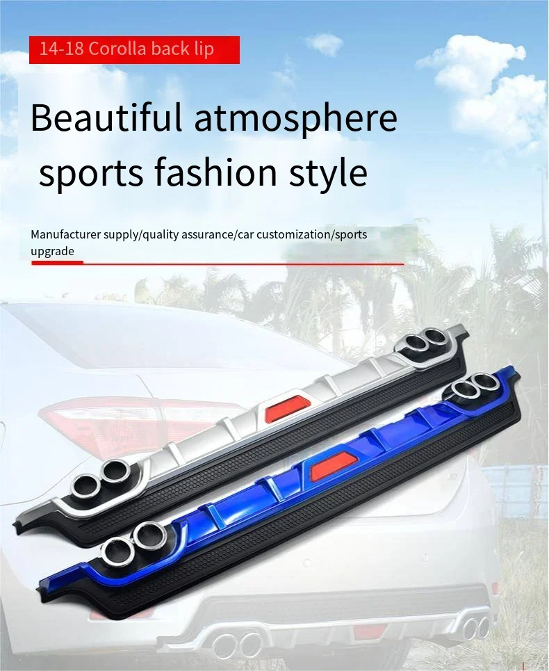 Yuechi Abs Universal Rear Bumper Diffuser Rear Bumper Lip Spoiler For ...