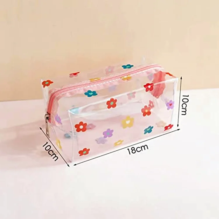 Cute Pencil Pouch Kawaii Clear Pvc Pencil Case Organizer For Girls And ...