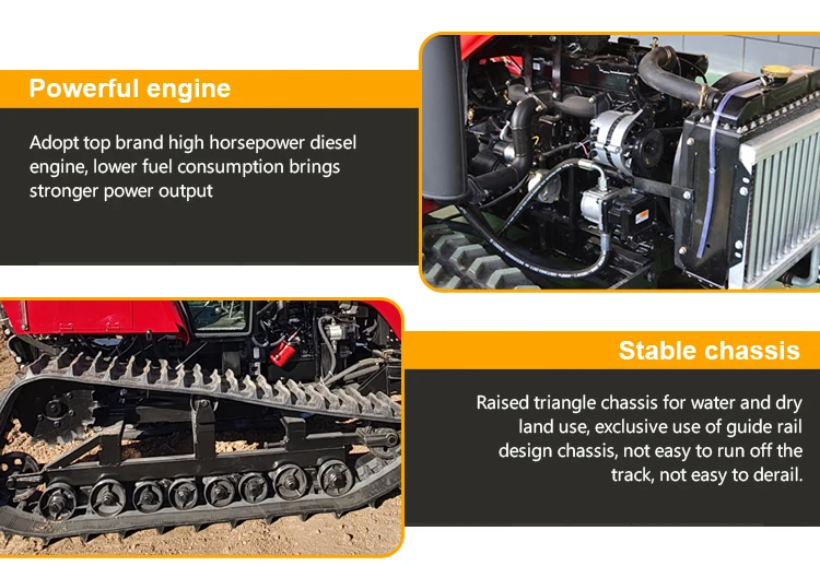 120HP 130HP Mini Crawler Tractors for Farm Efficiency