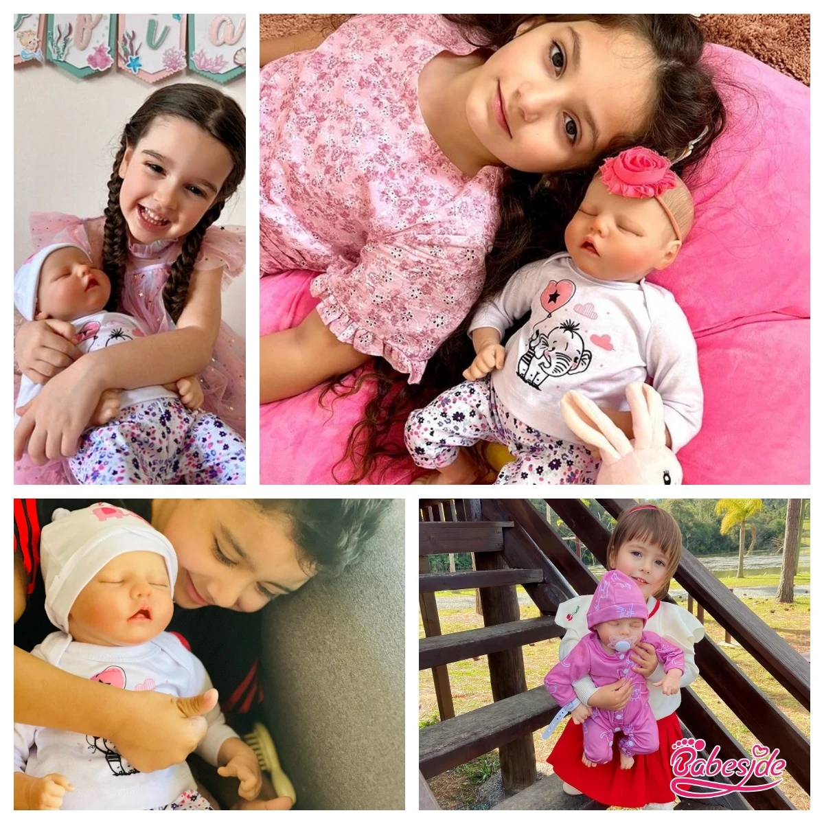 17 Inch & 12 Inch Realistic Reborn Baby Dolls - Handmade