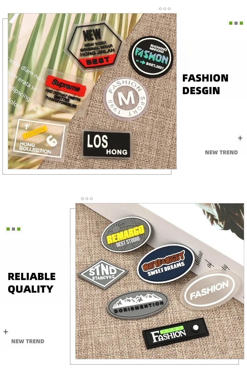 3D Soft PVC Rectangle Patches for Clothing Bags Promotional Items-Eco ...