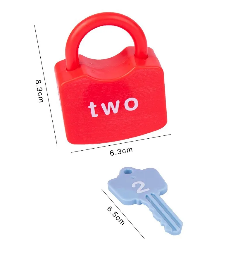Toys Kids Learning Locks With Keys 123 Dots Numbers Matching and ...