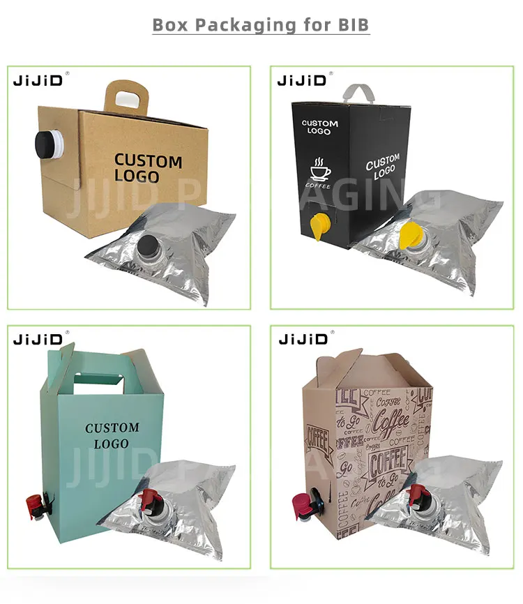JIJID Transparent BIB Bags with Pull-Ring Valve for Juices