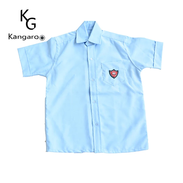 School Boys Cotton Blue Shirt High School Student Uniform Shirt - Buy ...