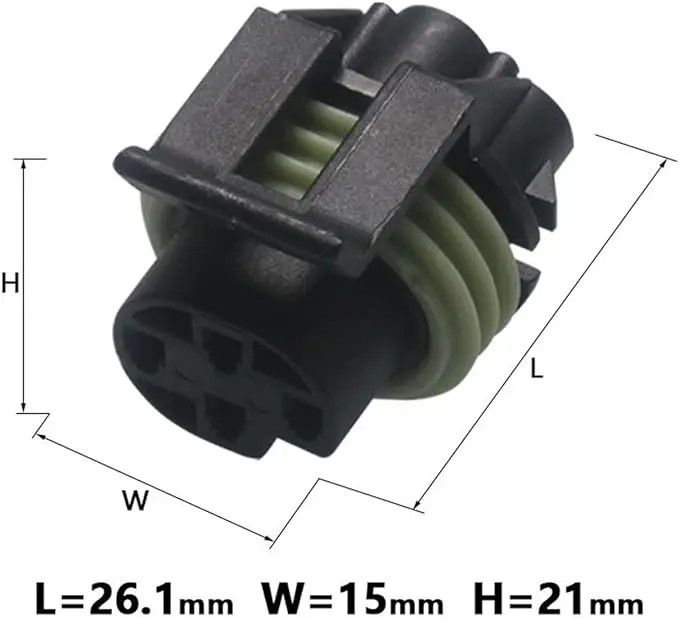 4 Pin Sealed Auto Waterproof Female Connector 12065298 Oxygen Sensor ...