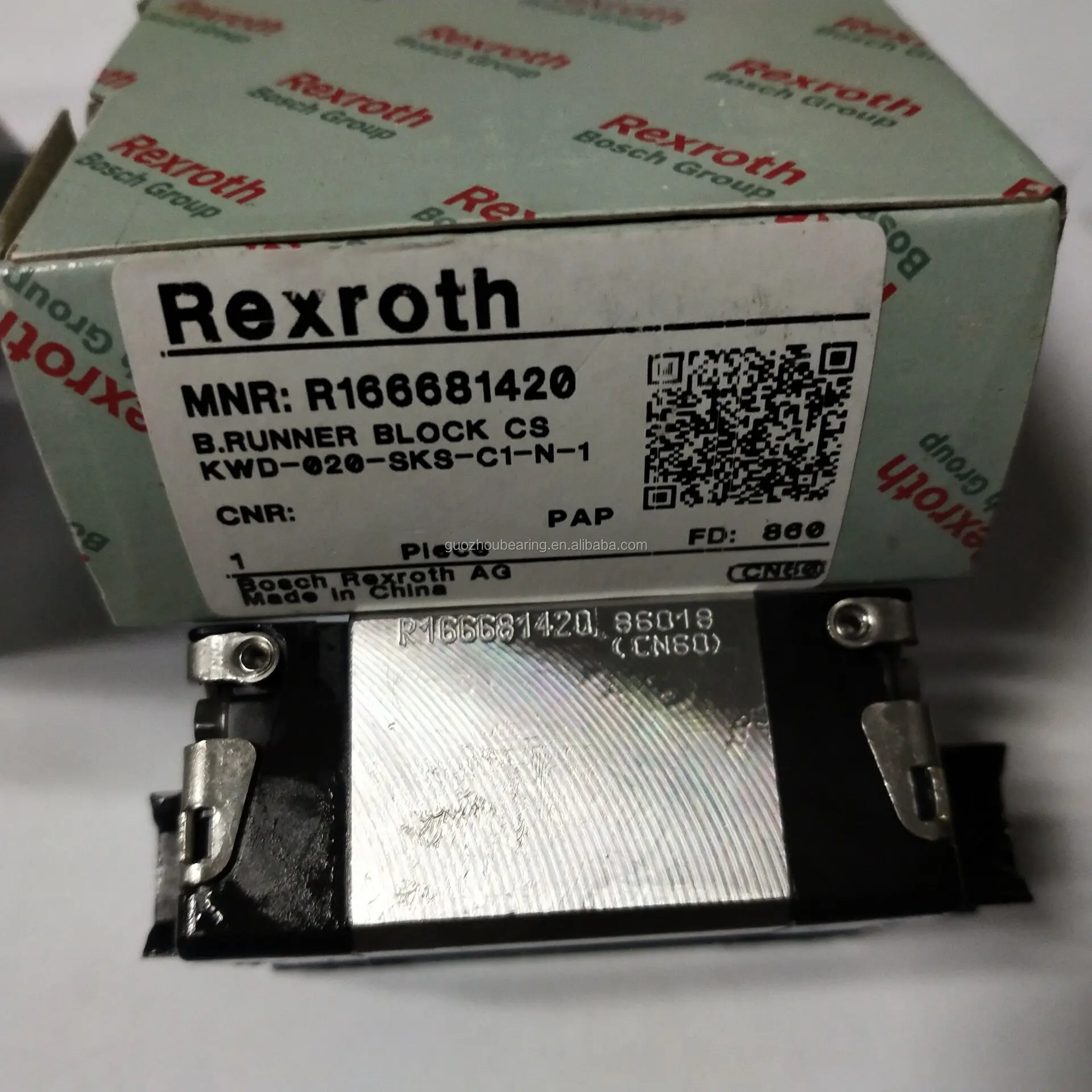 Rexroth Linear Guide Rail Runner Block R166681410 - Durable & Precise