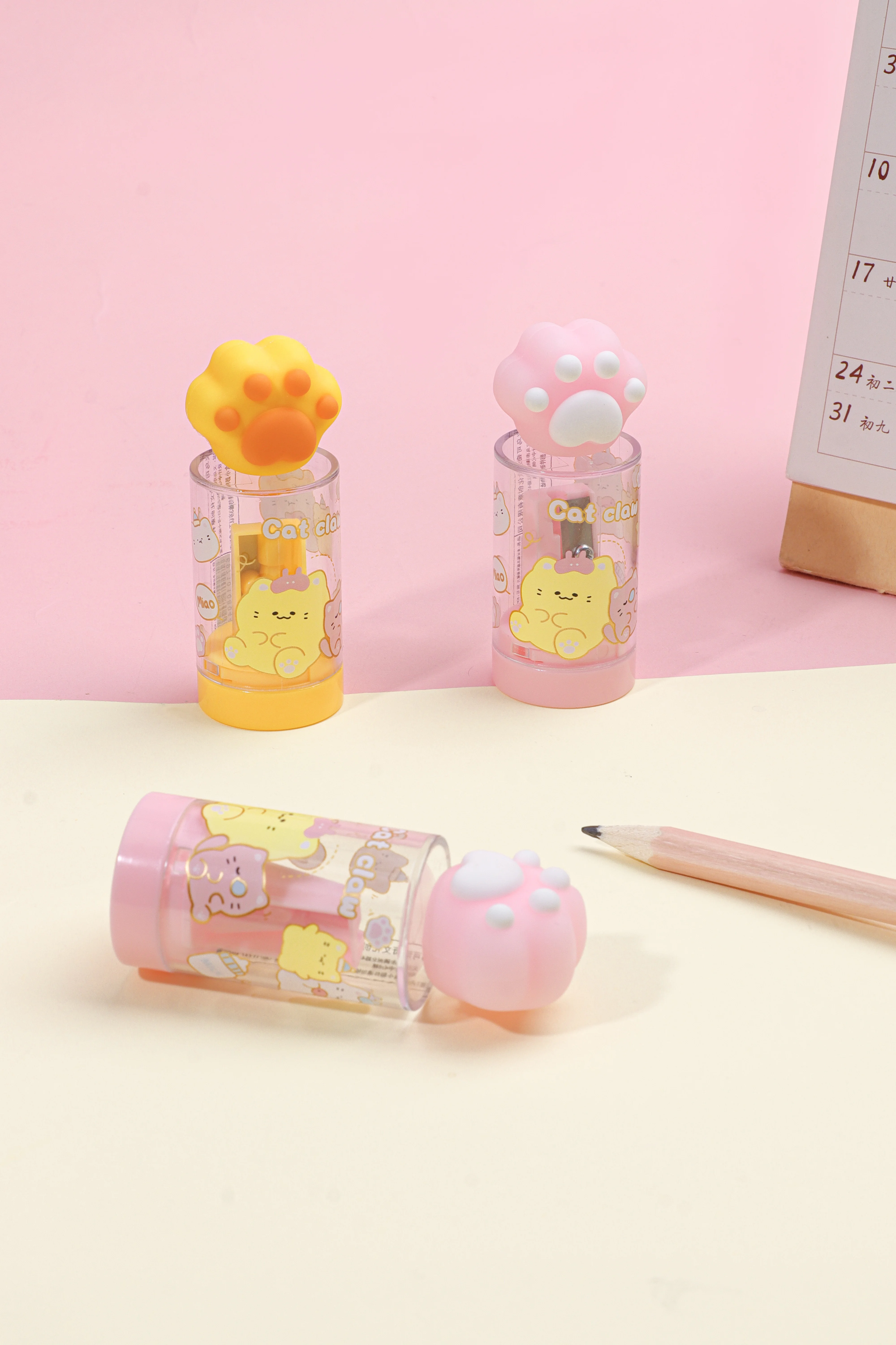 Cute Kawaii Cat Claw ShapSharpeners School Supplies Single Hole Pencil ...