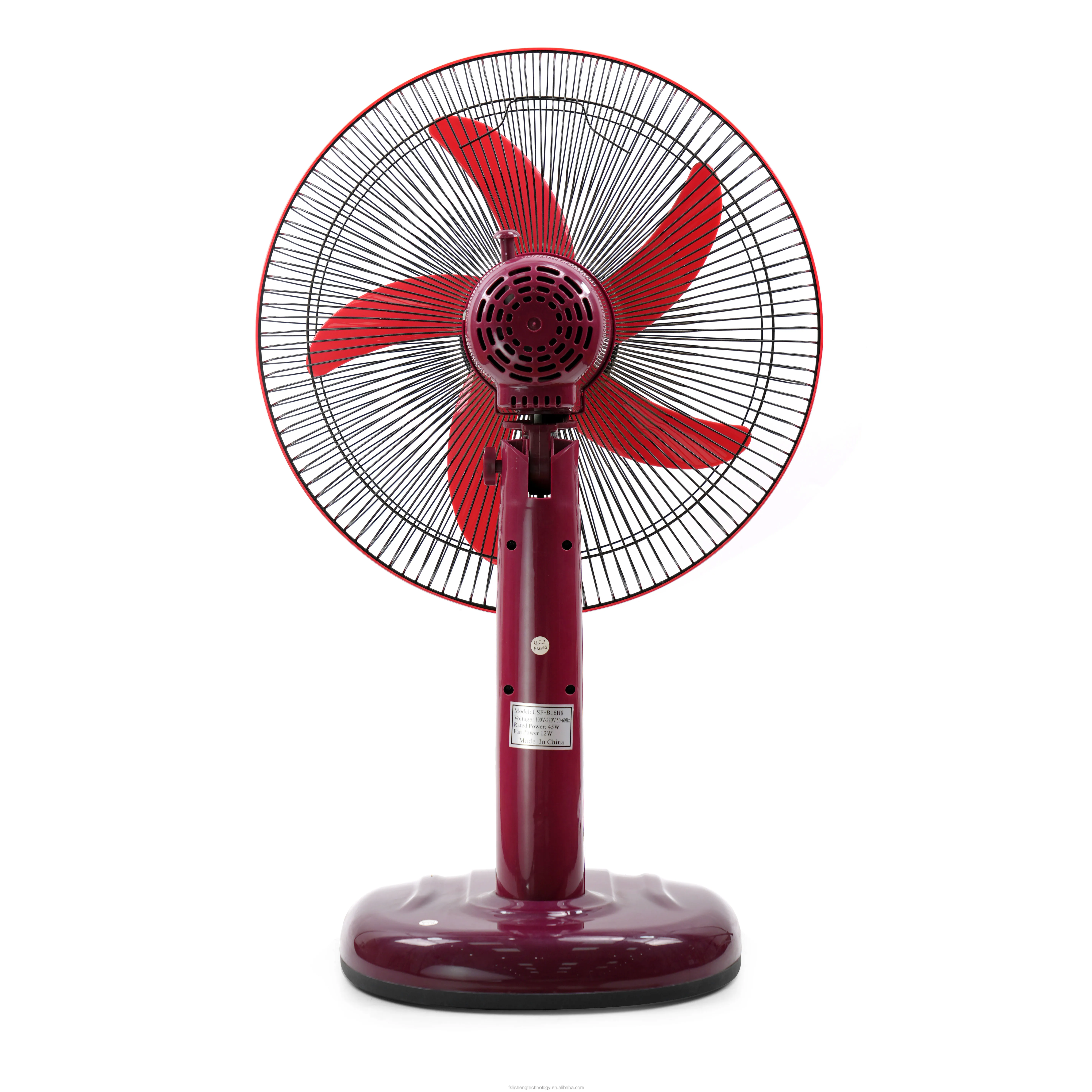 16 Inch Plastic Dask Industrial Cooling Fan 12V DC Rechargeable ...