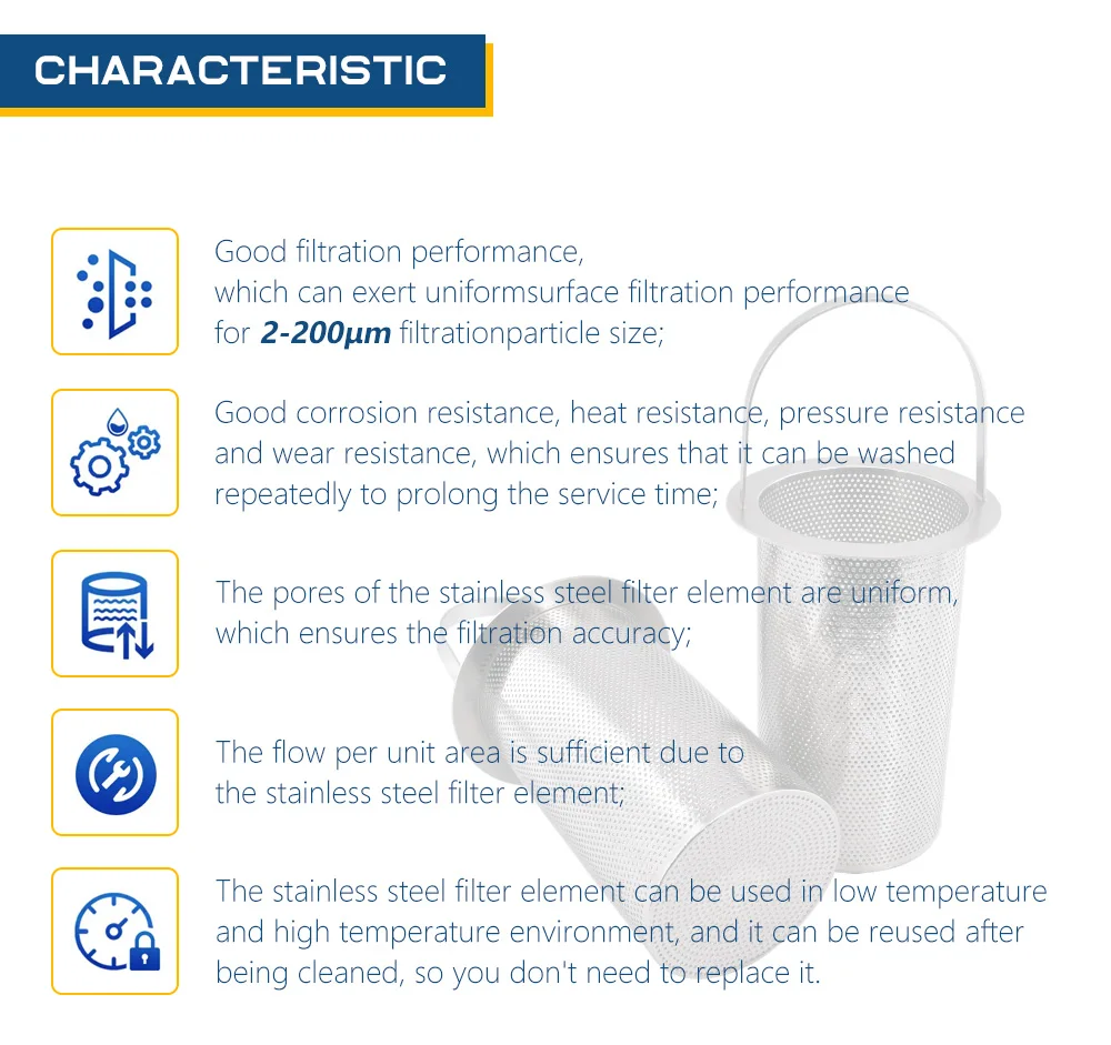 Ss316 Filter Customized Stainless Steel Perforated Mesh Filter ...