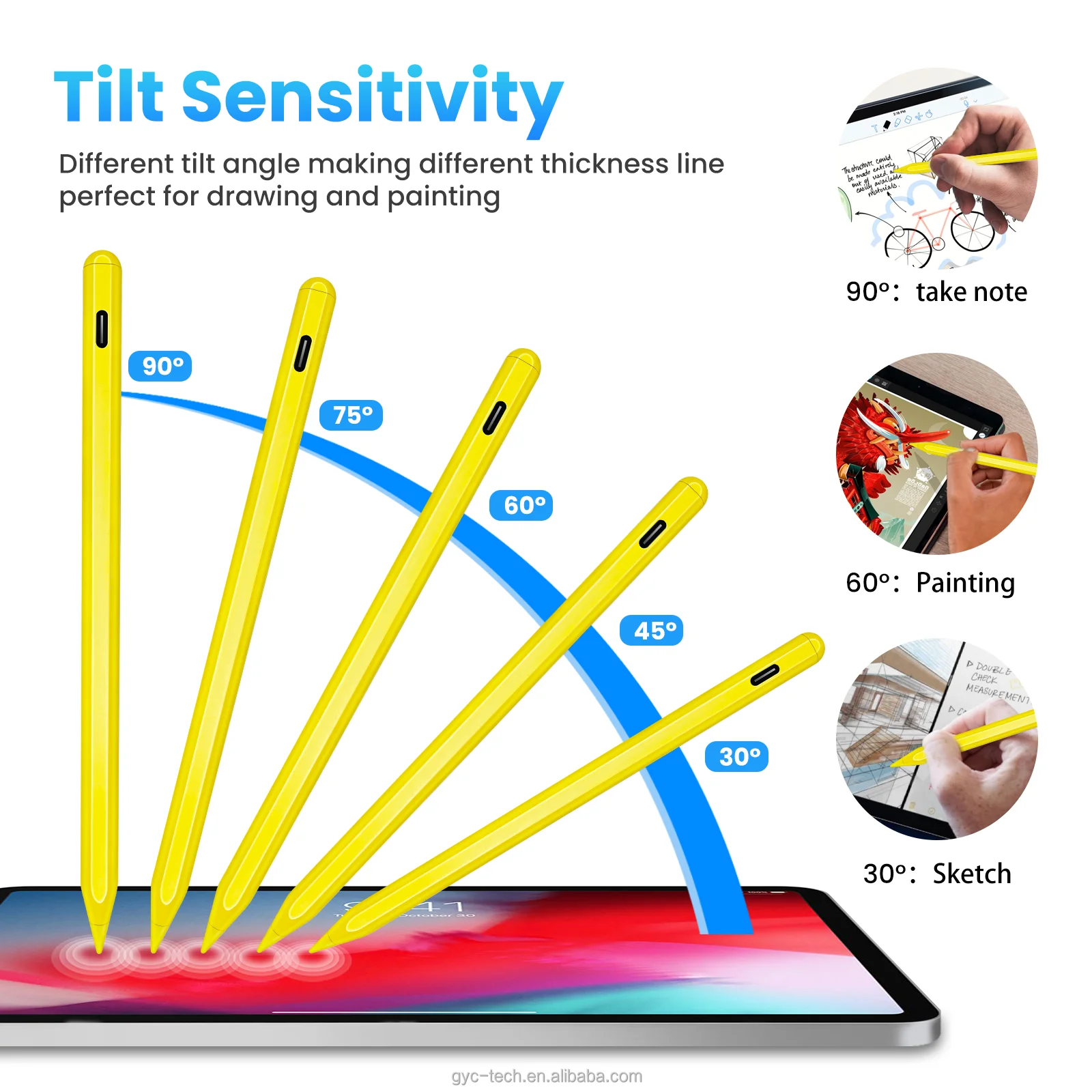 Custom Wireless Charging Stylus Pencil for Apple Soft Touch Magnetic ...
