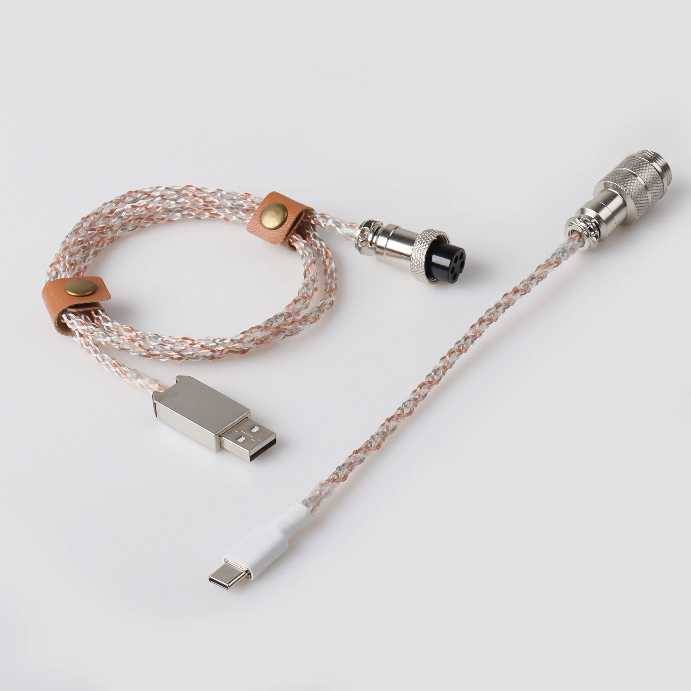 Custom Usb Cable Rgb Luminous Coiled Mechanical Coiled Cable Aviation ...