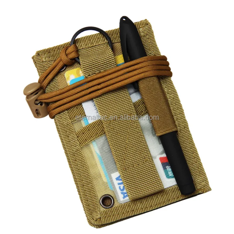 Tactical Multifunctional Id Card Pouch Neck String Lanyard Pen Holder ...