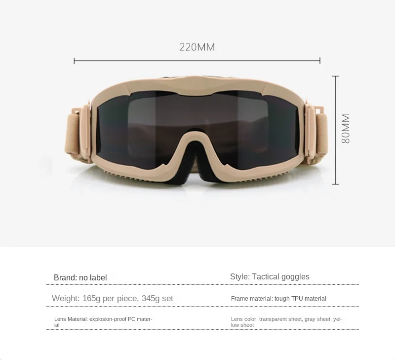 Tactical Sports Goggles - Durable & Versatile Eyewear