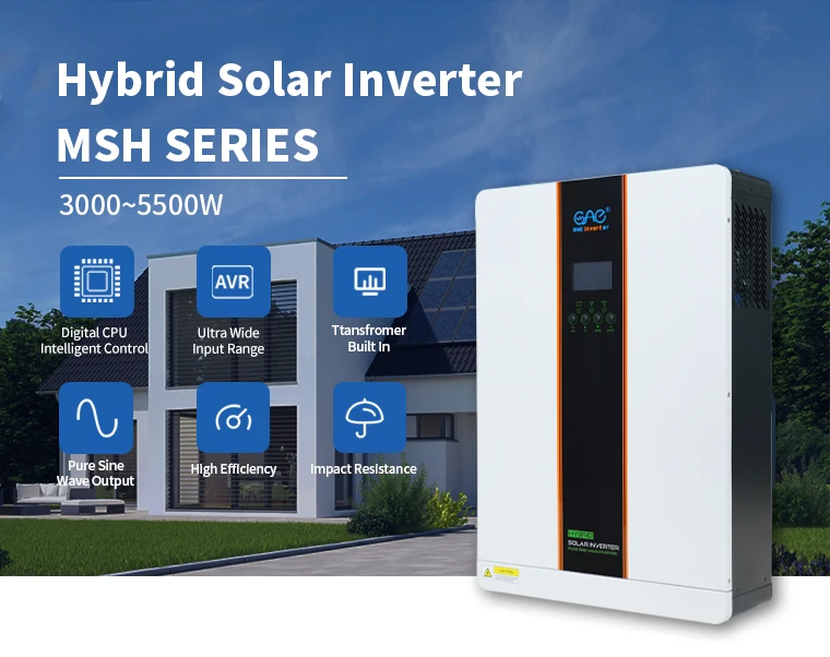 500vdc Hybrid Solar Inverter 5kw 5kva 3kva 6kva 230v Pure Sine Wave ...