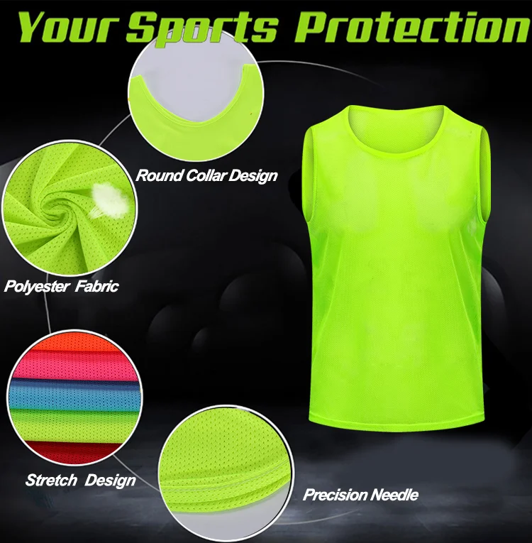 Customizable Soccer Training Vests - Quick Dry & Breathable