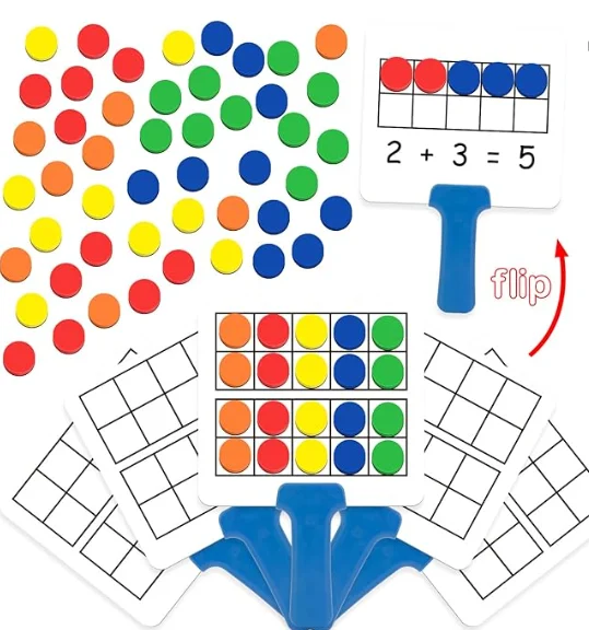 Magnetic Ten-Frame Set Math Manipulative Games for Kids Toddlers Math ...