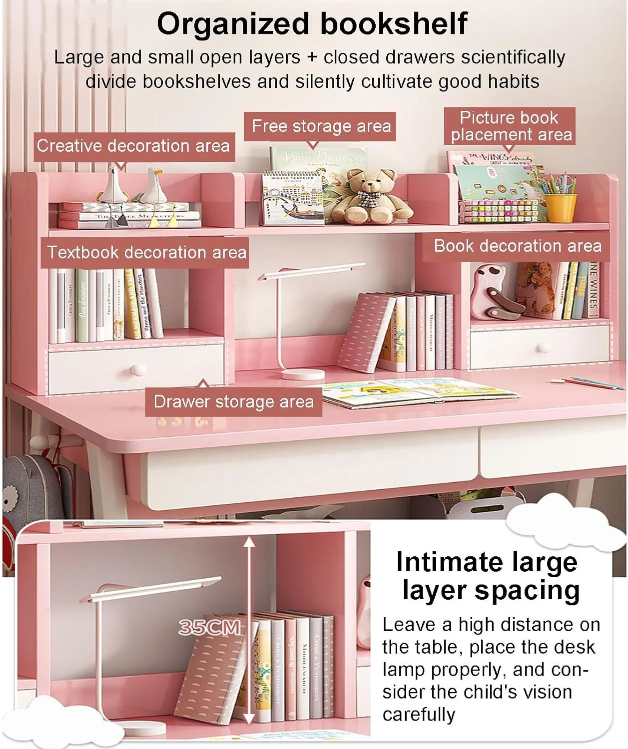 Ergonomic Kids Study Desk - Eco-Friendly Wooden Workstation