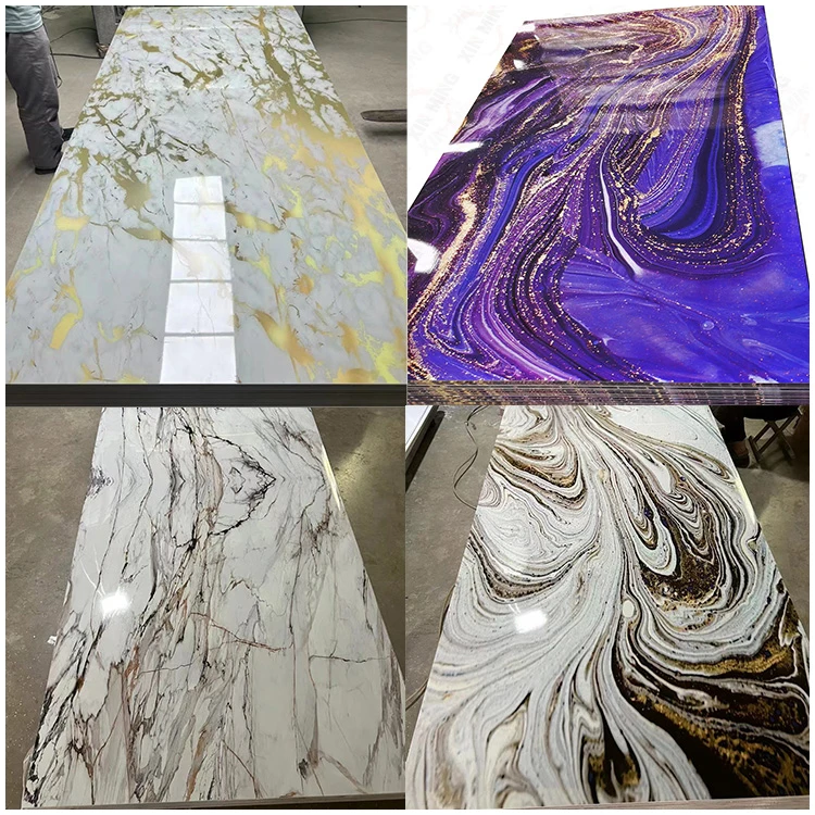 Modern Pvc Marble Sheet TV Pvc Covering Panel Pvc Uv Marble 3d Sheet ...