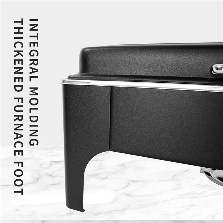 Luxury Black Stainless Steel Chafing Dish Set - Catering Buffet Warmer ...