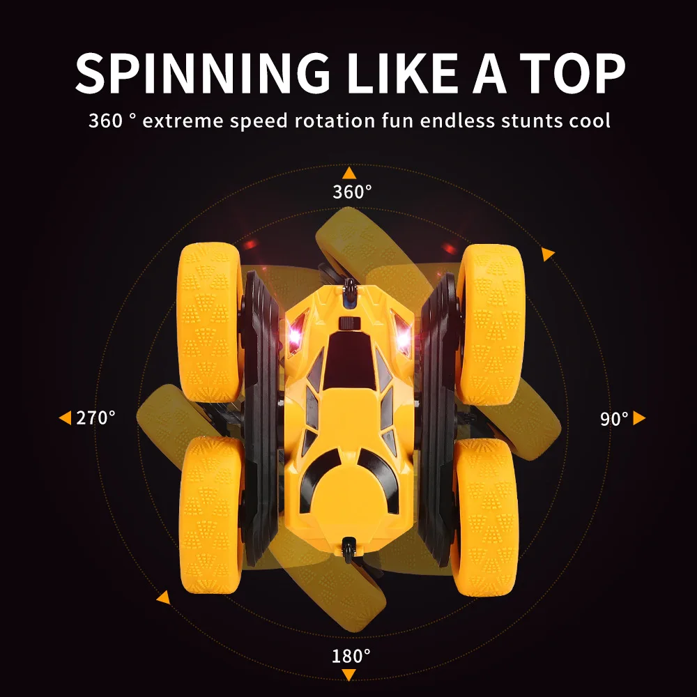 New Arrival Double Sided Remote Control 360 Rotating Vehicles 360 Flips Rc Car 4wd Stunt Cars ...