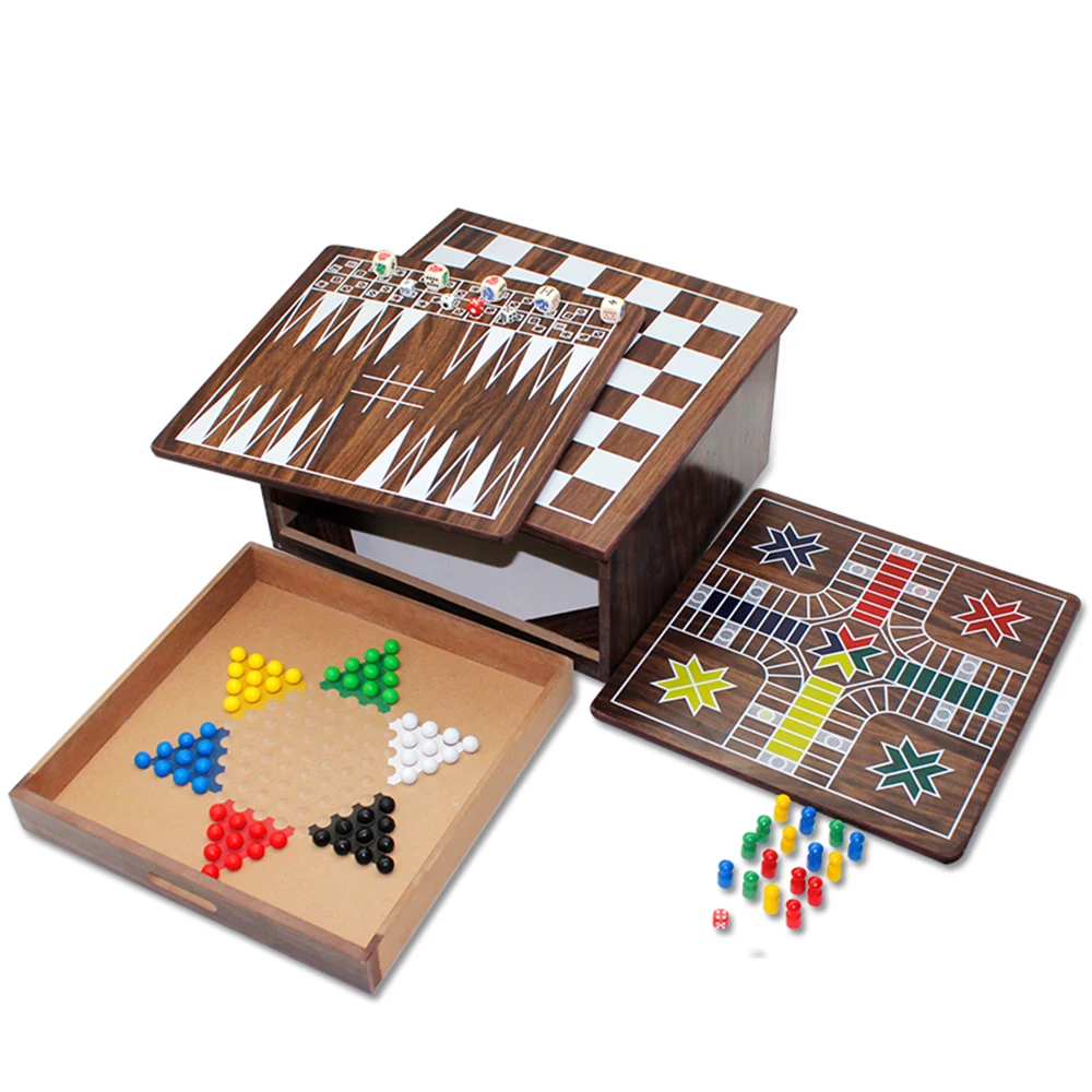 New Design Multi-function Wooden 15 In 1 Or 10 In 1 Games Set Chess ...
