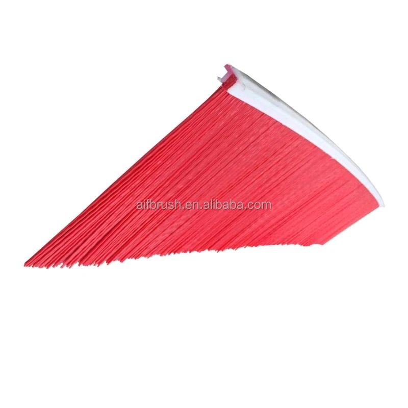 Flexible Red Nylon Bristle Forklift Strip Brush Broom Segment for Dust ...