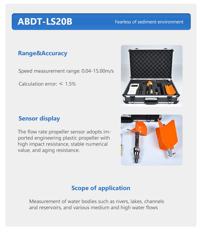 Water Velocity Water Level Spiral Paddle Type Velocity Tester Water ...